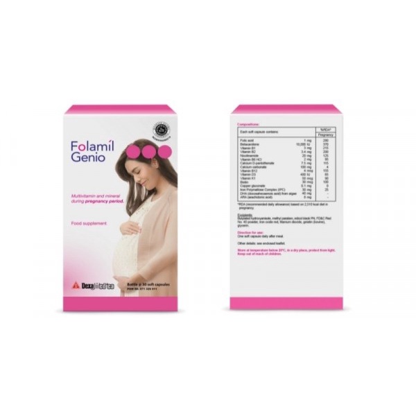 Jual Folamil Genio Multivitamin dan Mineral masa Kehamilan 30 Kapsul ...