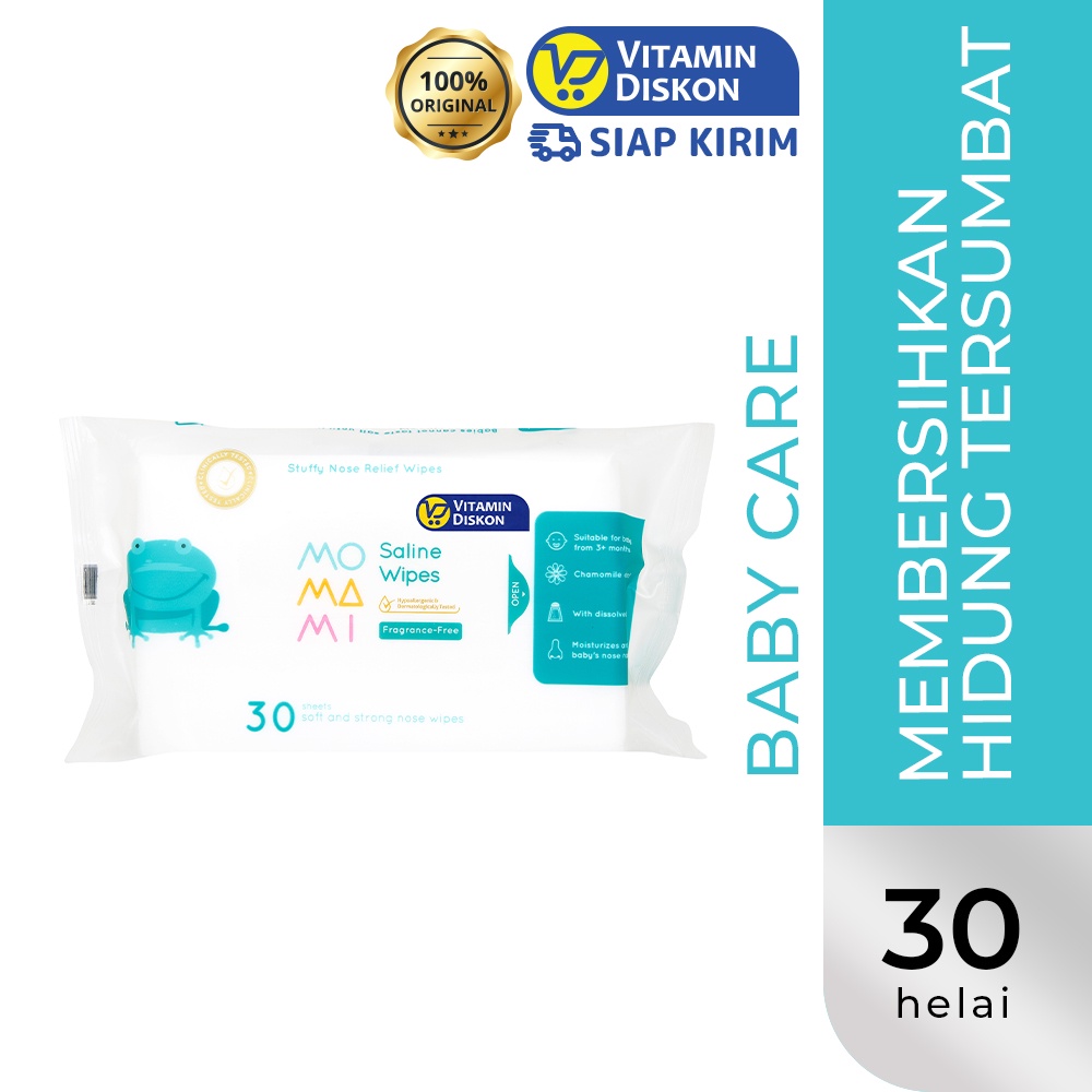 Jual MOMAMI SALINE WIPES 30 SHEETS | Tisu Basah Anti Flu Bayi | Shopee ...