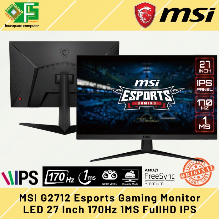 Jual MSI G2712 LED Gaming Monitor 27 Inch 170hz 1ms FullHD | Shopee ...