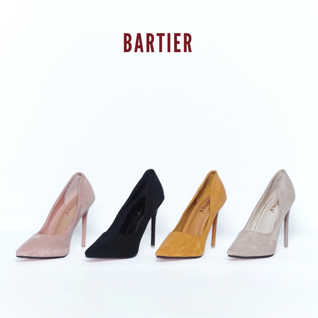Jual BARTIER - SEPATU HAK WANITA 11CM HEELS PUMP SUEDE | Shopee Indonesia