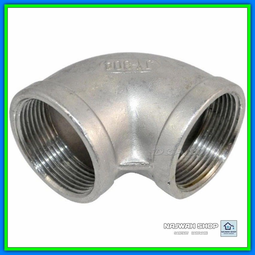 Jual Fitting Knee Elbow Drat Dalam (Female) 1/2" inch Class 150 Stainless Steel Sus 304 Drat ...