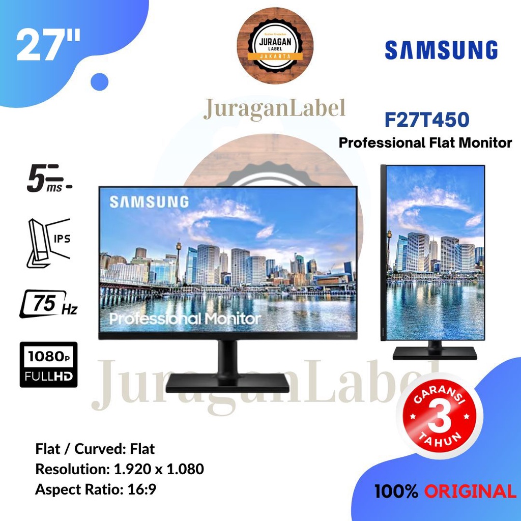 Jual SAMSUNG 27" inch LF27T450FQE LED Flat PRO Monitor LF27T450 F27T450 ...