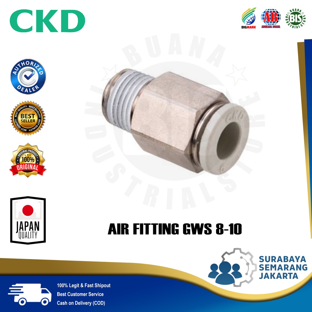 Jual CKD AIR FITTING GWS8-10 ( ISI 10 PCS ) | Shopee Indonesia