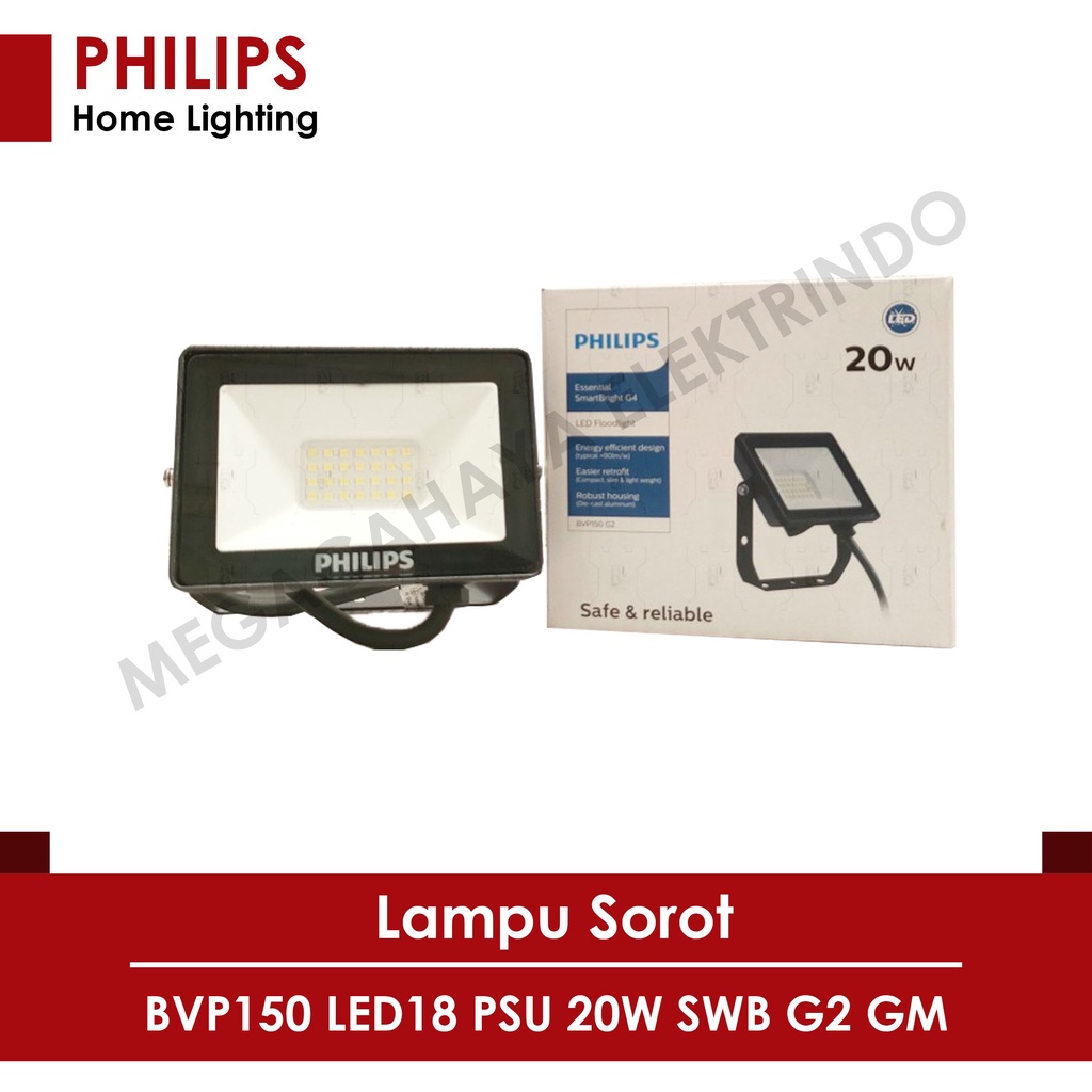 Jual lampu sorot philips oudoor PHILIPS BVP150 G2 LED18 20W 220V SWB LED Flood Light | Shopee ...