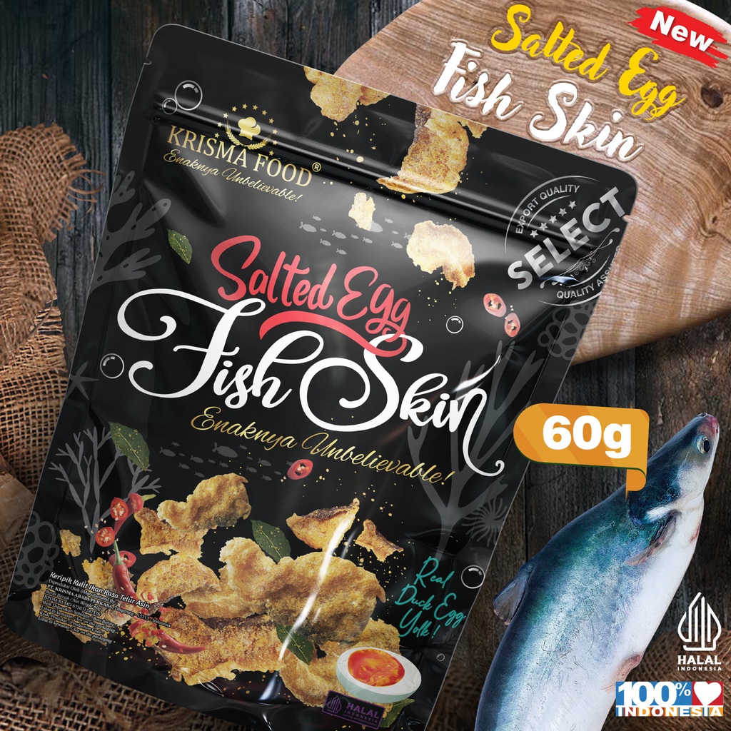 Jual SALTED EGG FISH SKIN - POUCH 60GR | Shopee Indonesia
