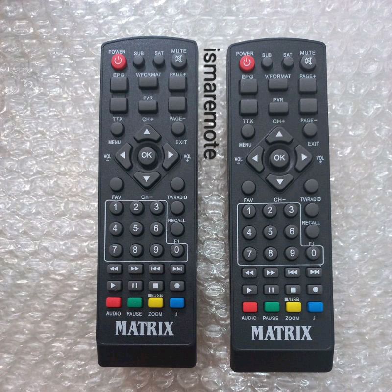 Jual REMOTE REMOT STB SET TOP BOX DVB T2 MATRIK APPLE KUNING MATRIK ...