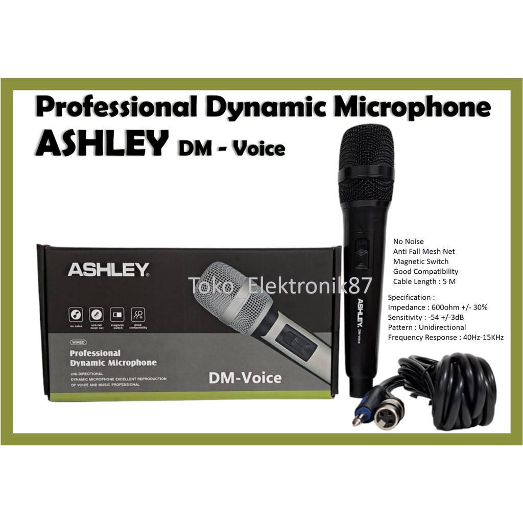 Jual Microphone Ashley Dm Voice Mic Karaoke Dynamic | Shopee Indonesia
