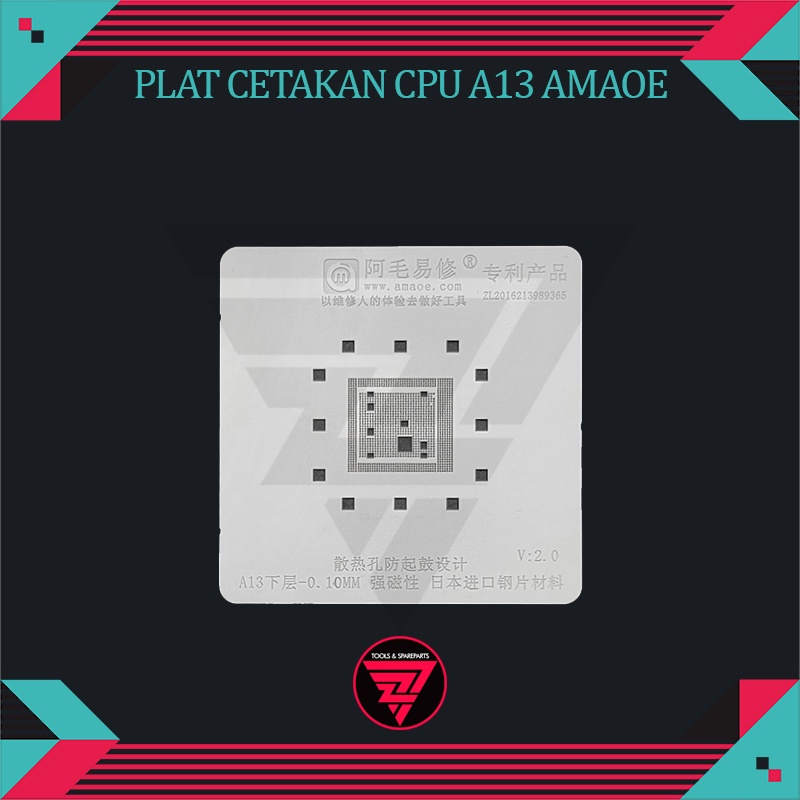 Jual Plat Cetakan A13 Amaoe / Plat Cetakan CPU A13 / Cetakan IC Cpu A13 / Plat Cetakan Stainless ...