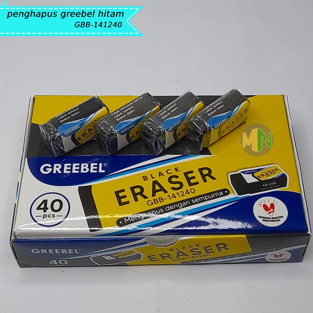 Jual Eraser Penghapus hitam Kecil GREEBEL GBB 141240 | Shopee Indonesia