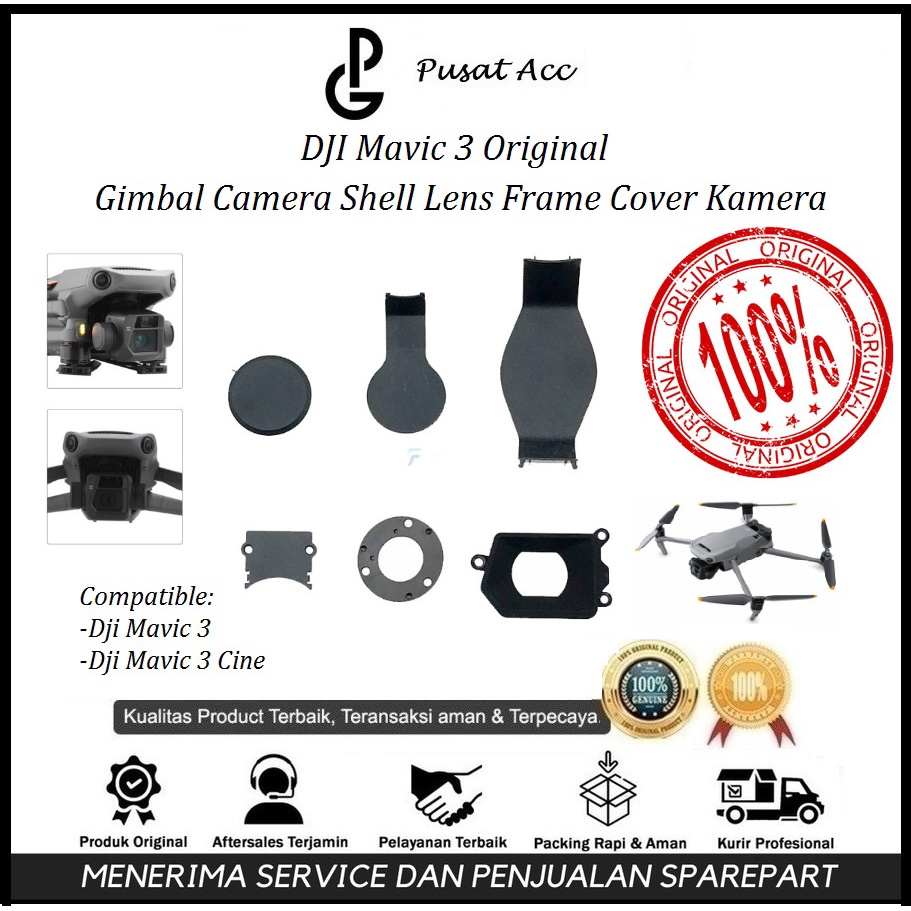 Jual DJI Mavic 3 Gimbal Cover Side Frame Original for Mavic 3 Cine ...