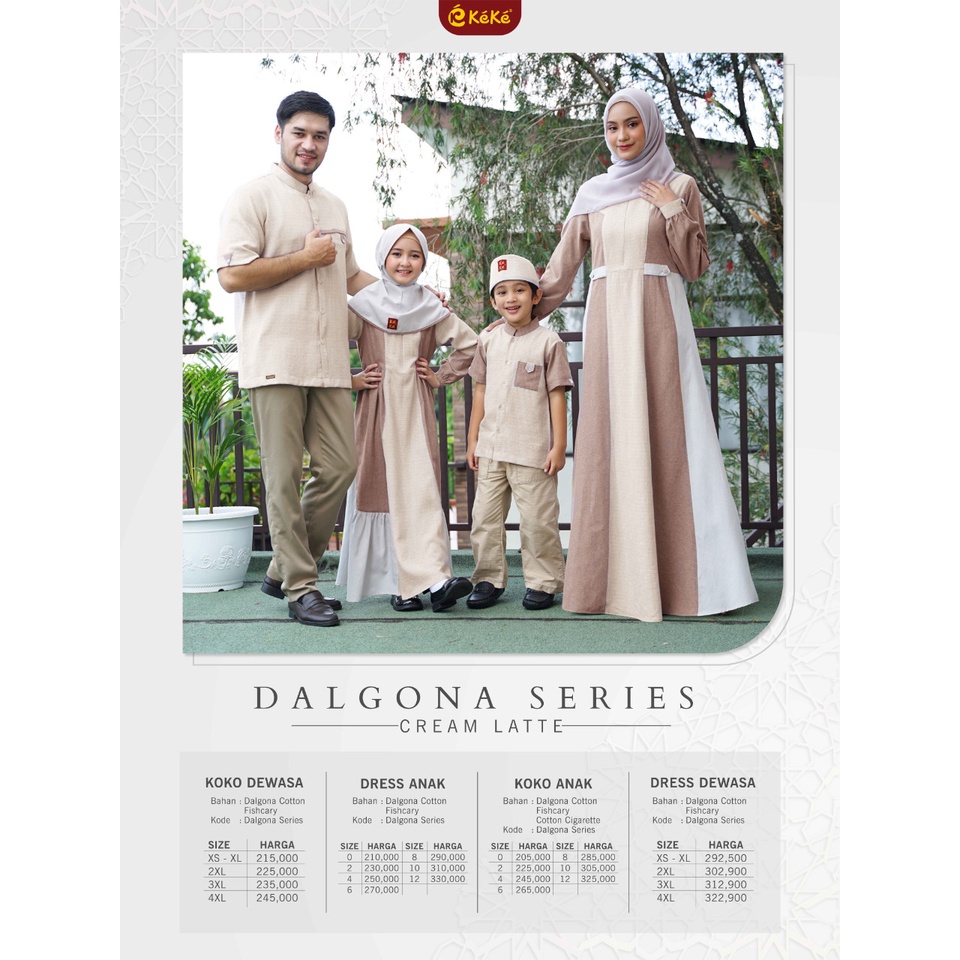 Jual Sarimbit DALGONA Series warna Cream Latte by KEKE / Dress ...