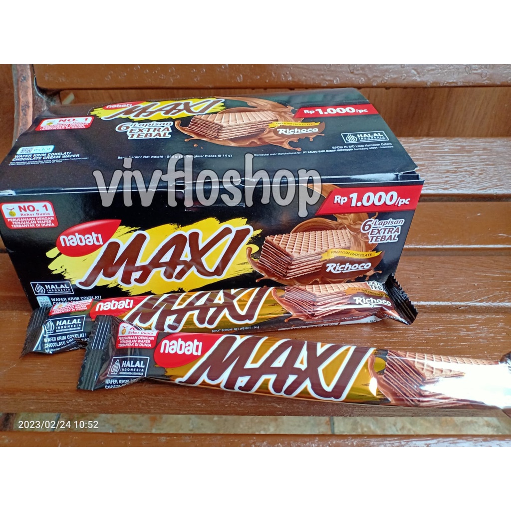 Jual Richoco Nabati Wafer Maxi (Box 20 pcs x 14 gram) | Shopee Indonesia