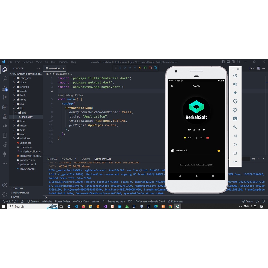 Jual Paket Flutter Mobile Profile UI terdri 2 produk : Simple ...