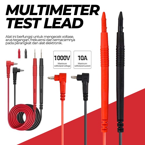 Jual Kabel Multimeter Ujung JARUM Test Lead Probes Avometer Multitester ...