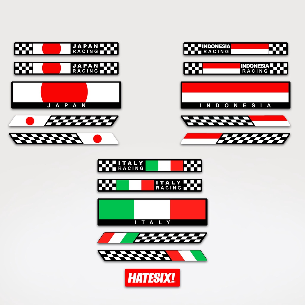 Jual Sticker Decal Bendera Balap Flag Racing Hatesix | Shopee Indonesia