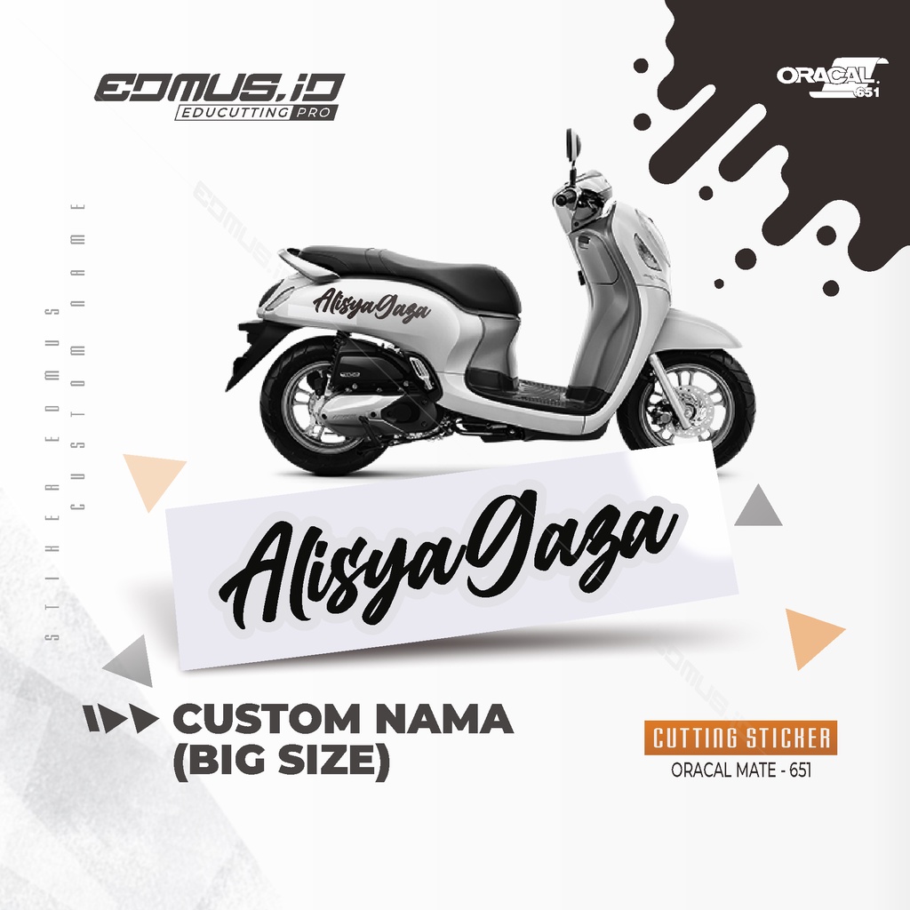 Jual Sticker Nama Custom - Stiker Custom Nama Bahan Oracal, Anti Air ...