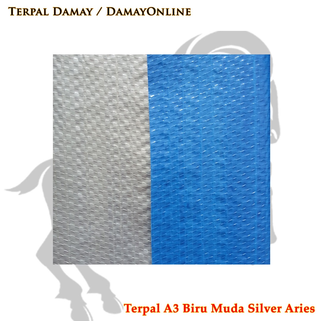 Jual Terpal Rol A3 Biru Muda Silver Recycle Aries ( Harga / Rol ...