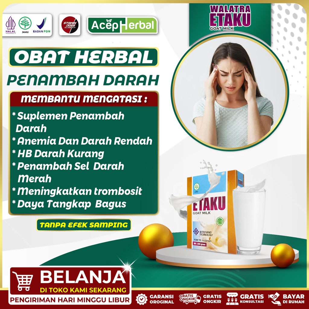 Jual Susu Anemia Penambah Darah Rendah Penambah HB Darah Trombosit ...