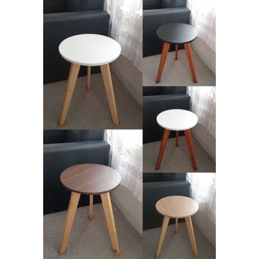 Jual meja bulat / meja sudut / meja estetik ukuran Diameter 30 cm x ...