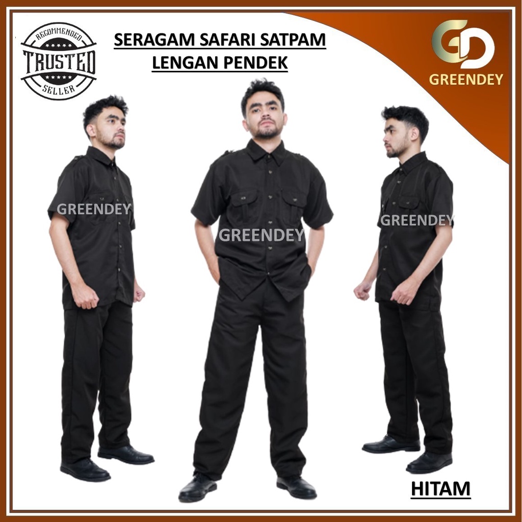 Jual baju setelan safari lengan pendek coklat hitam biru seragam satpam ... Jual baju setelan safari lengan pendek coklat hitam biru seragam satpam ...