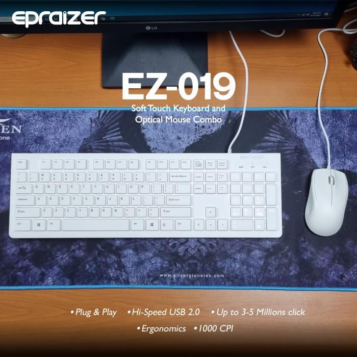 Jual Mouse Keyboard Combo Epraizer EZ-019 Putih | Shopee Indonesia