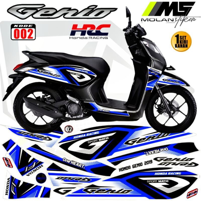 Jual Decal Sticker Striping Variasi SEMI Fullbody Honda GENIO 110 ...
