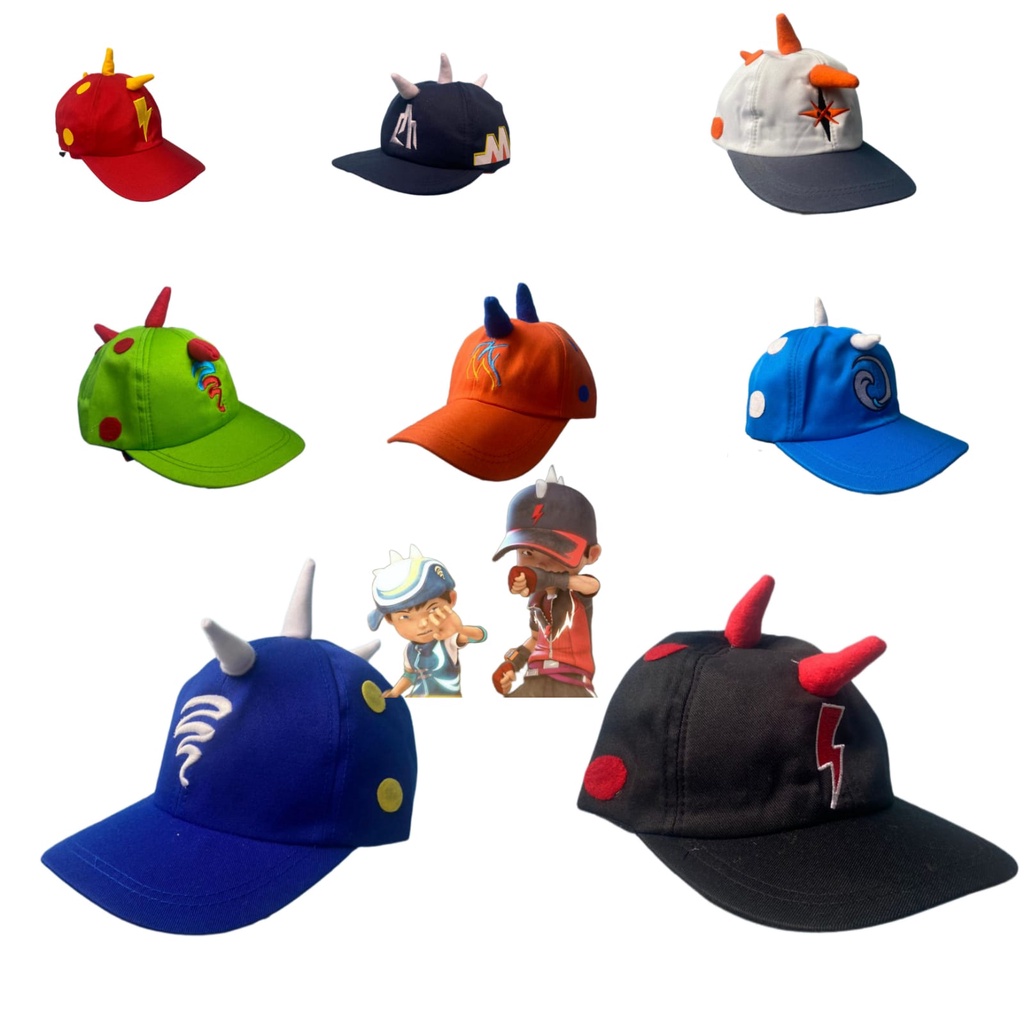 Jual TOPI BOBOIBOY ANAK ANAK TERLENGKAP BOBOIBOY AIR API HALILINTAR ...