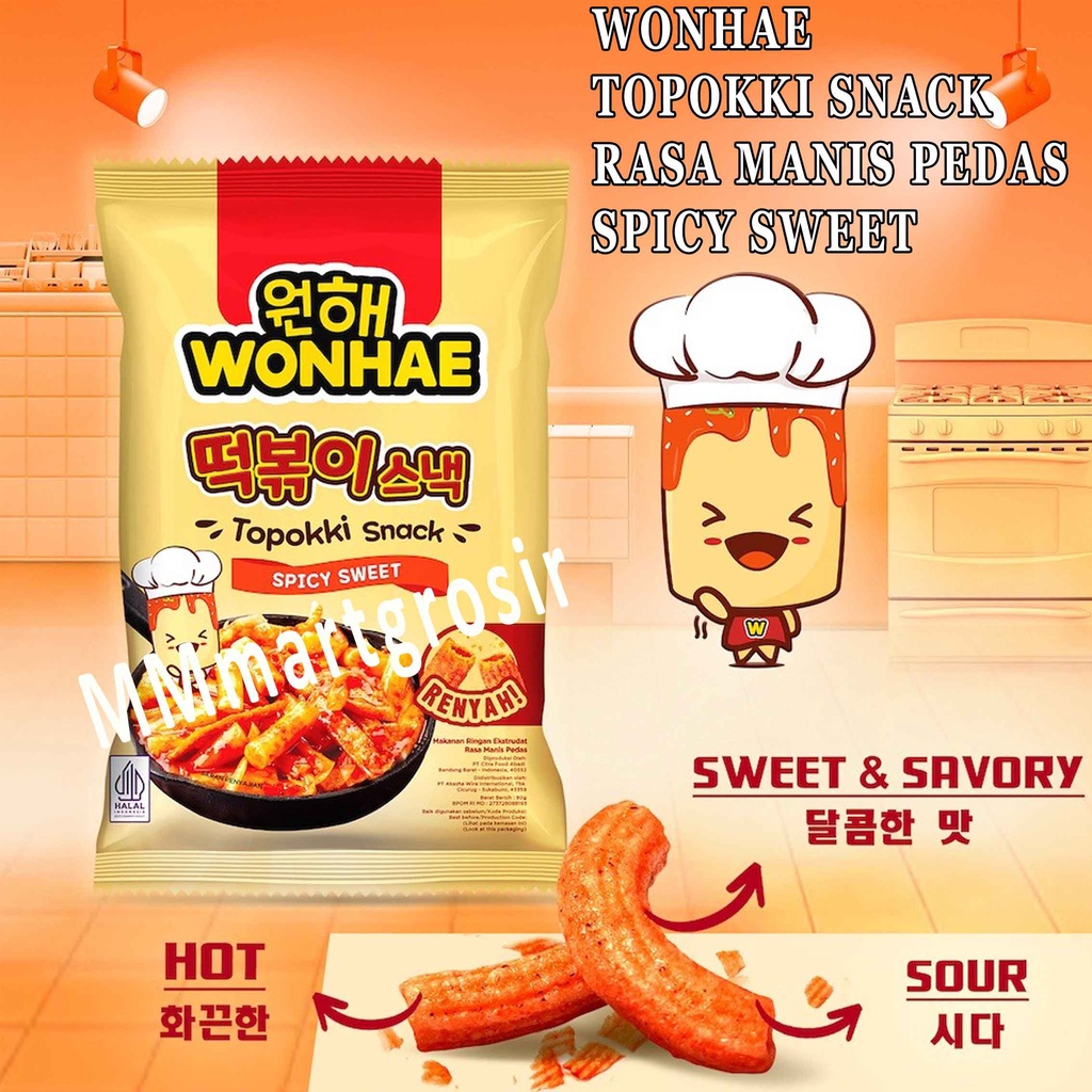 Jual Wonhae Snack/ Topokki Snack/ Spicy Sweet/ Topokki/ 80gr | Shopee ...