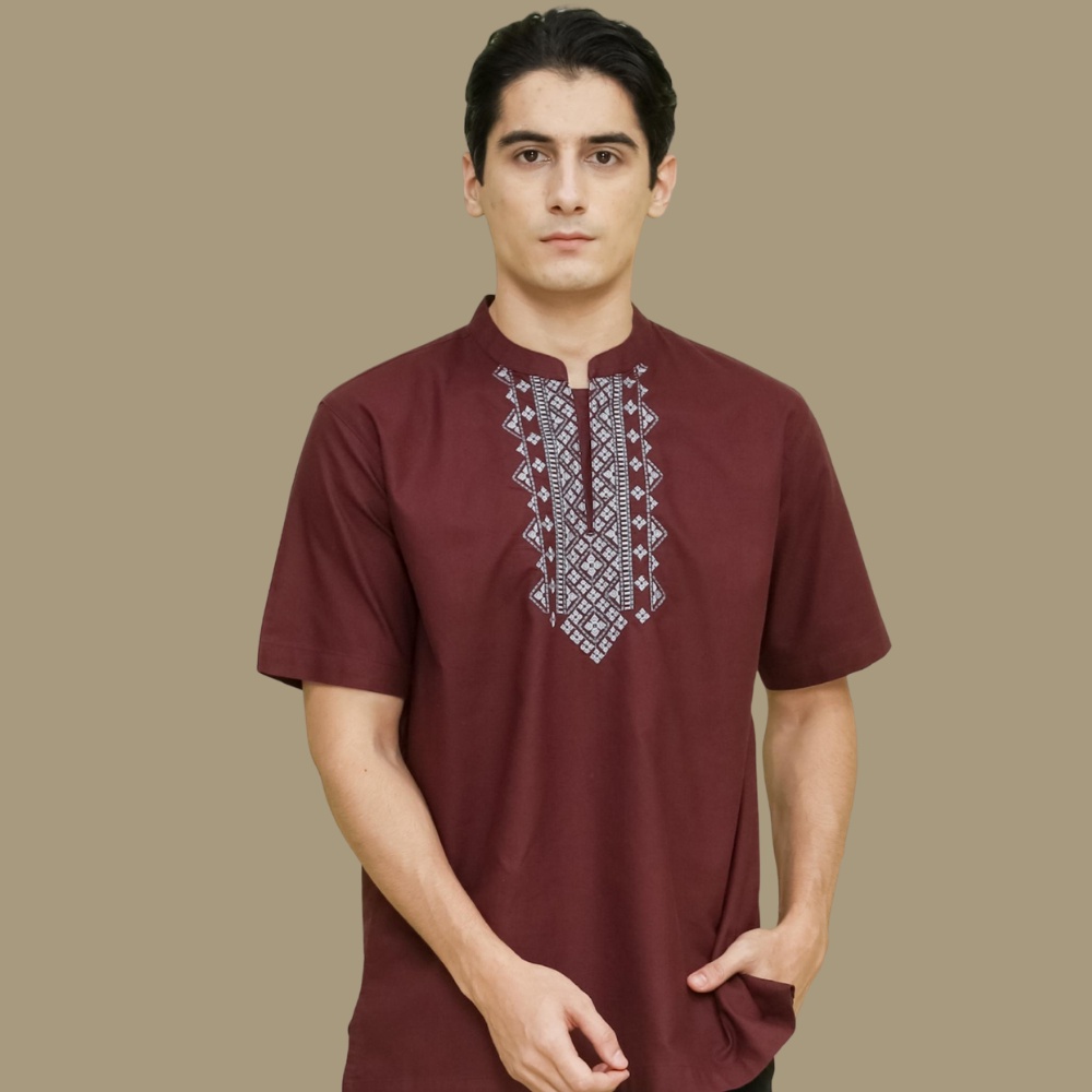 Jual Muslimadani X Shaum Baju Koko ALMEER Kemeja Casual Pria Dewasa ...