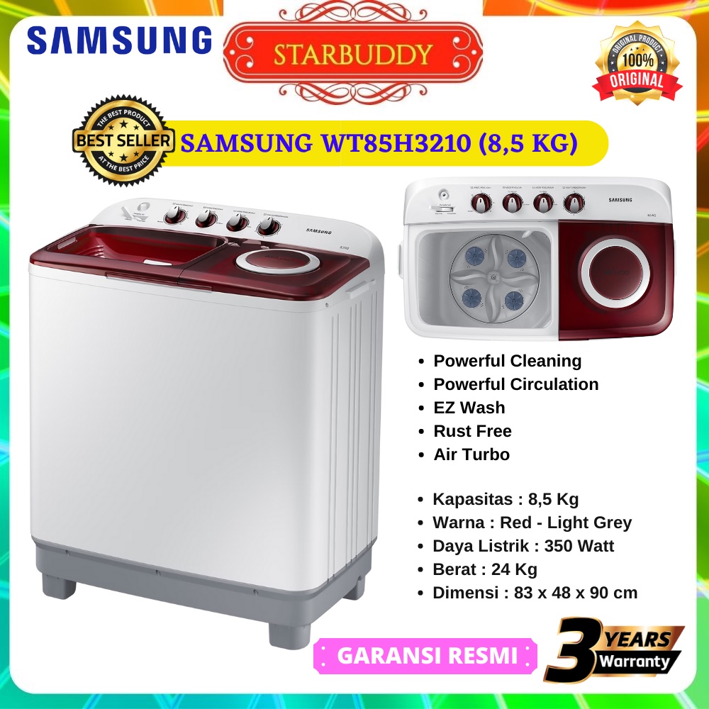 Jual MESIN CUCI SAMSUNG WT85H3210 2 TABUNG 8,5KG - JABODETABEK | Shopee Indonesia
