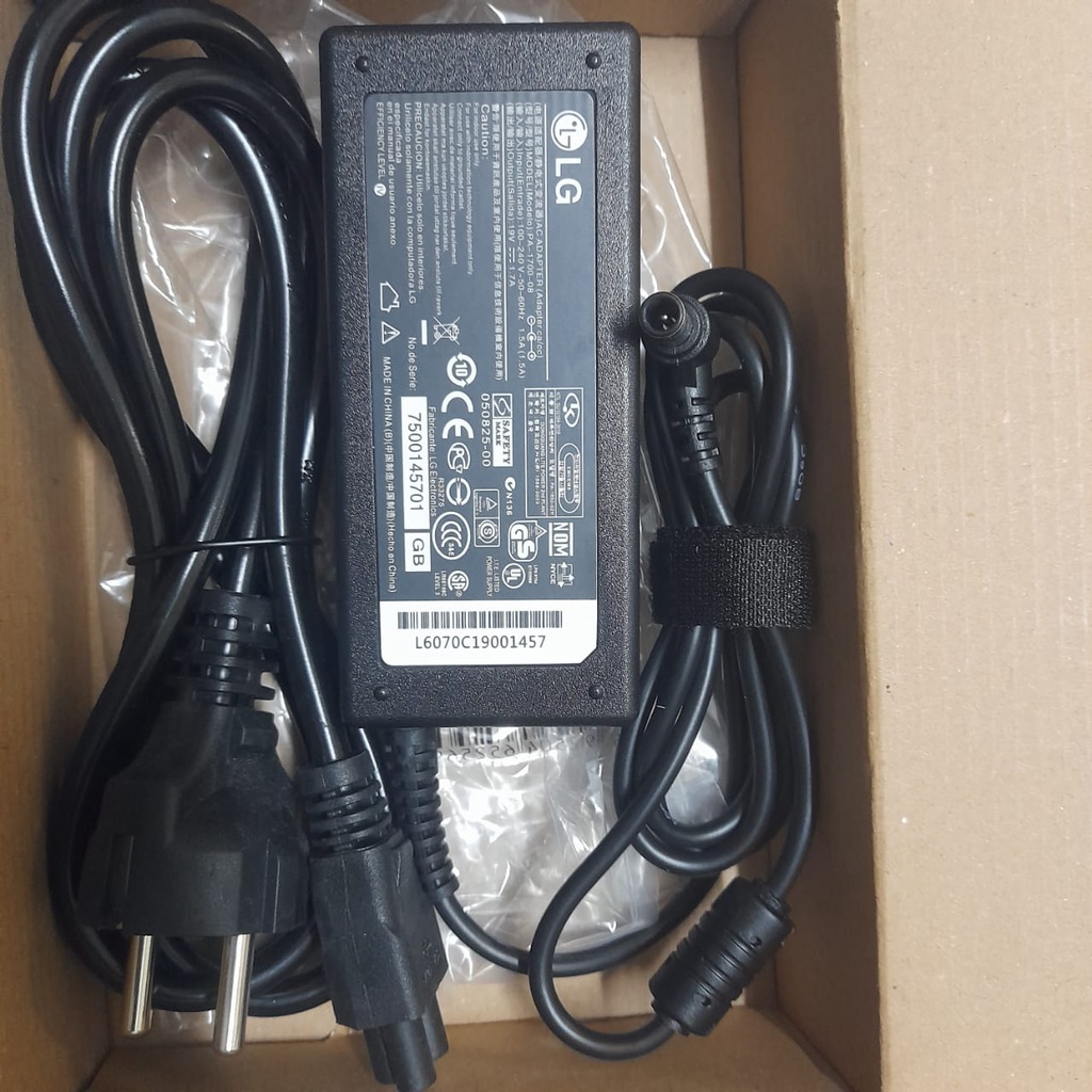 Jual Adaptor LED LCD MONITOR LG 19V-1.7A 19V-1.3A 19V-2.1A 19V-0.84A ORIGINAL | Shopee Indonesia