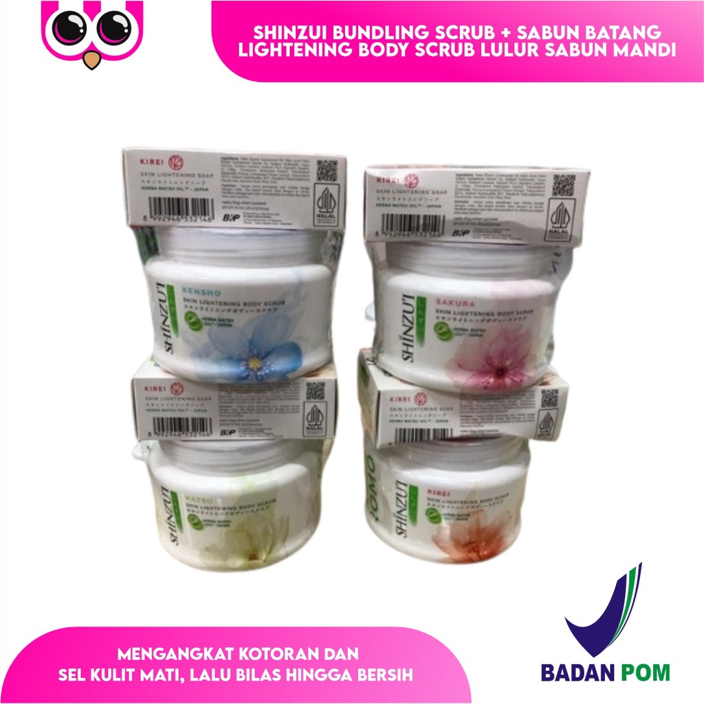 Jual SHINZUI BUNDLING SCRUB + SABUN BATANG LIGHTENING BODY SCRUB LULUR ...