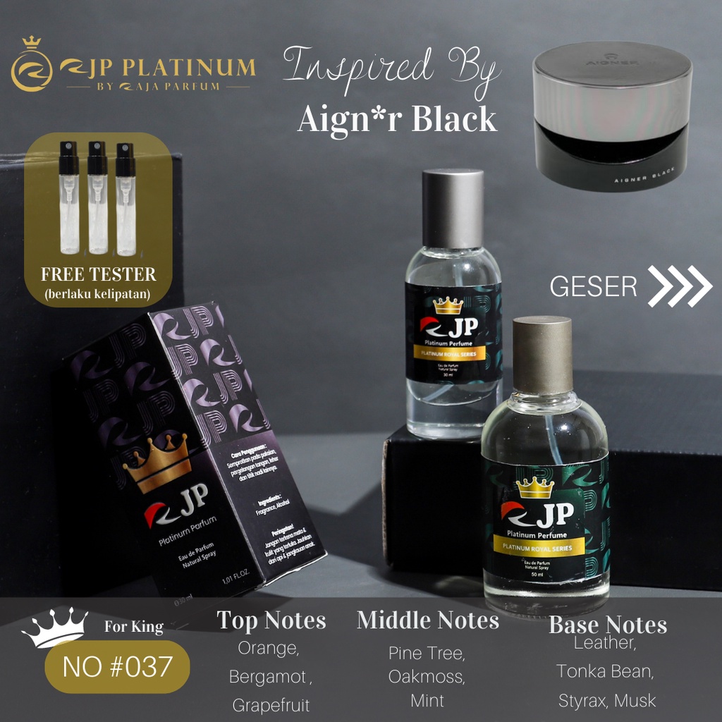 Jual RJP PLATINUM No. 037 Aign*r Black - PARFUM PRIA TAHAN LAMA 24 JAM ...