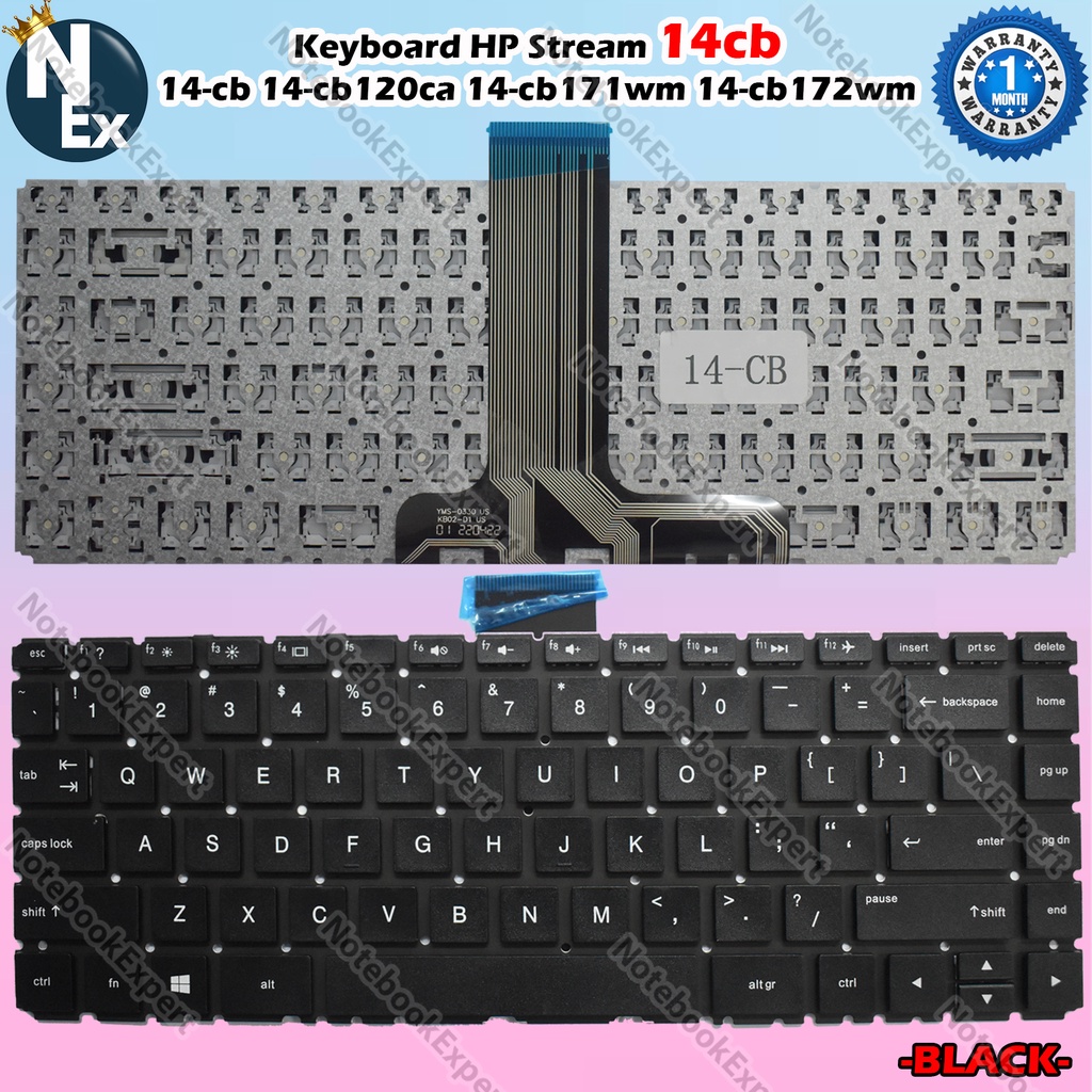 Jual Keyboard HP Stream 14cb 14-cb 14-cb120ca 14-cb171wm 14-cb172wm - Hitam | Shopee Indonesia