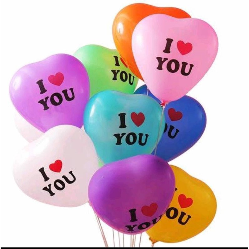 Jual Balon Latex I Love You/balon latex love/balon ulang tahun/balon ...