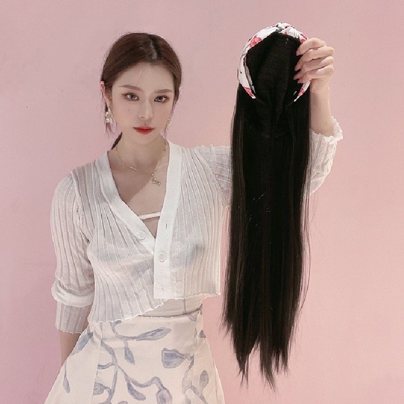 Jual WIG BANDO / RAMBUT PALSU WANITA MODEL BANDANA 03 LURUS 70CM ...