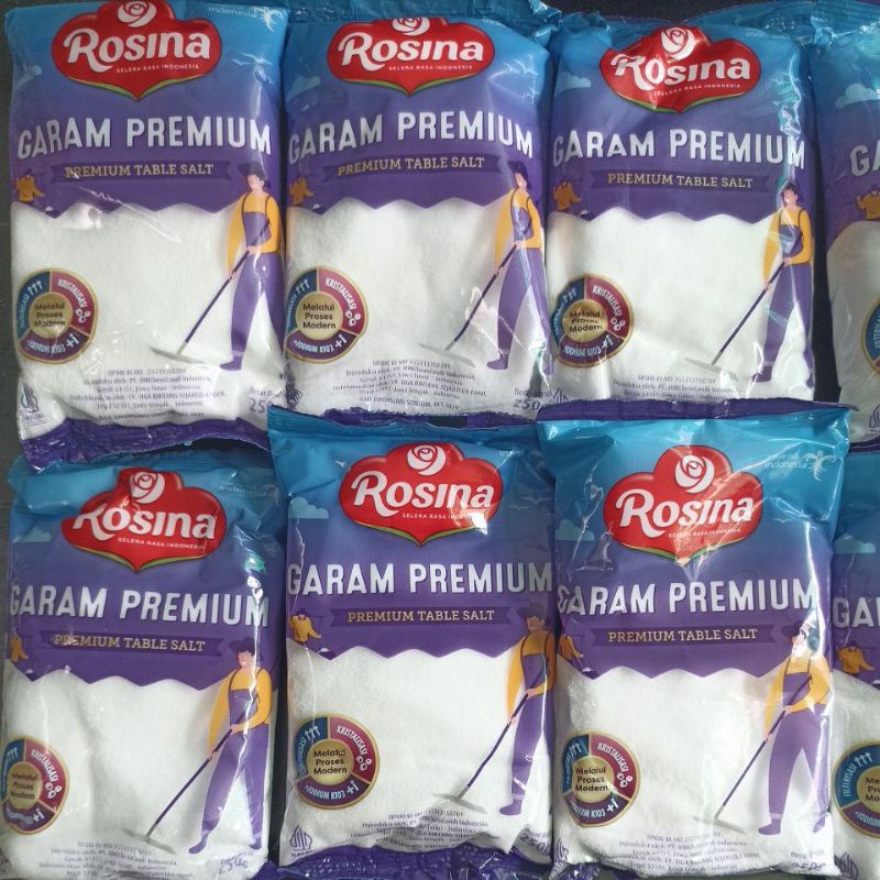 Jual Garam PREMIUM Rosina / premium table salt 250 Gram | Shopee Indonesia