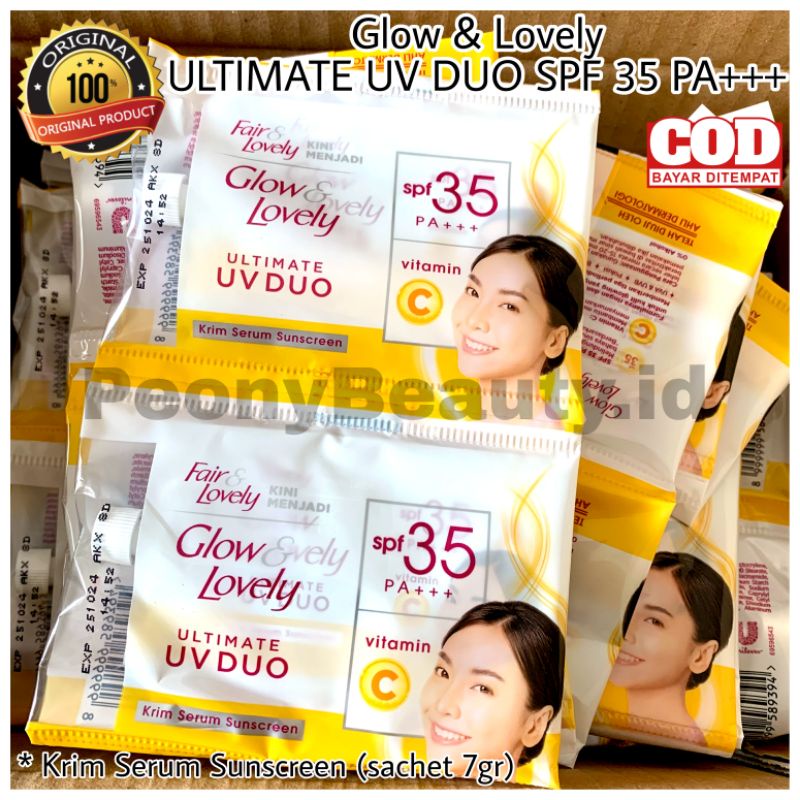 Jual [COD √ BARU] Fair Lovely Glow Lovely Sunscreen SPF 35 PA+++ Sachet ...