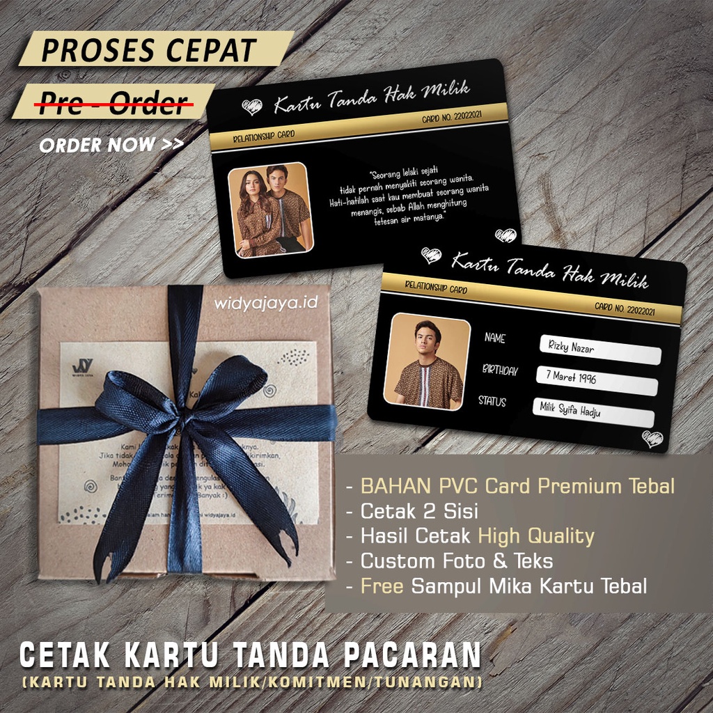 Jual [1pcs] Kartu Tanda Pacaran Custom | Kartu Tanda Komitmen | Kartu ...