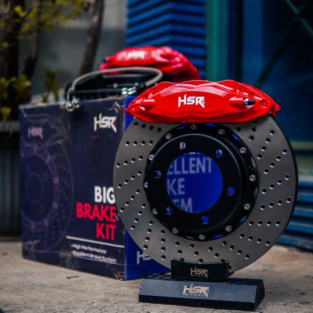 Jual BBK RED HSR 4 PISTON MZ9200 FRONT 330X28 DRILLED Big Brake Kit ...