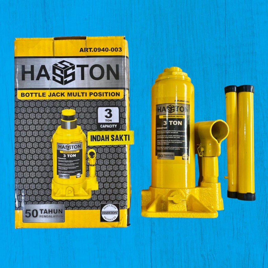 Jual Dongkrak Botol Hidrolik Hydraulic Bottle Jack 3 Ton Hasston ...