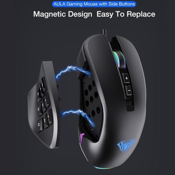 Jual Mouse Gaming Slide Button AULA H-510 Magnetic RGB 2 Sets ...