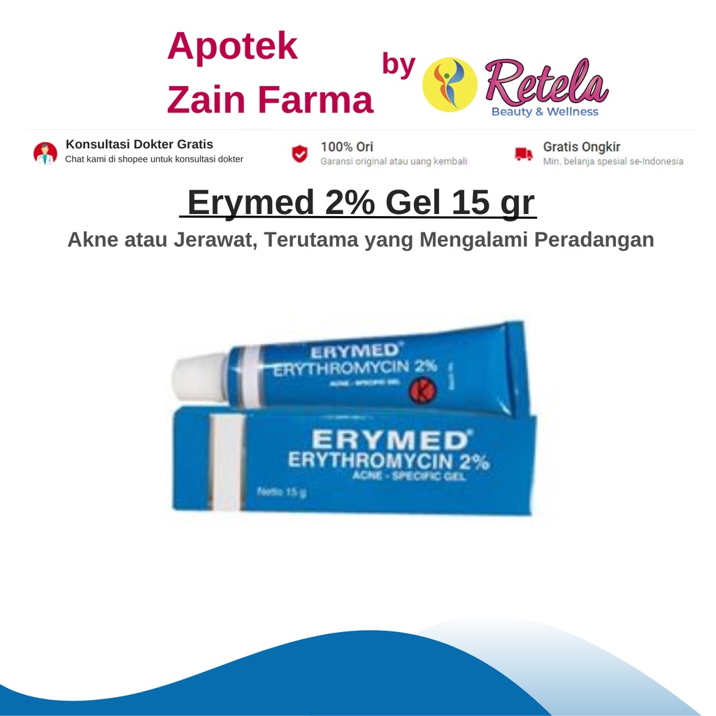 Jual ERYMED 2% GEL 15GR | Shopee Indonesia