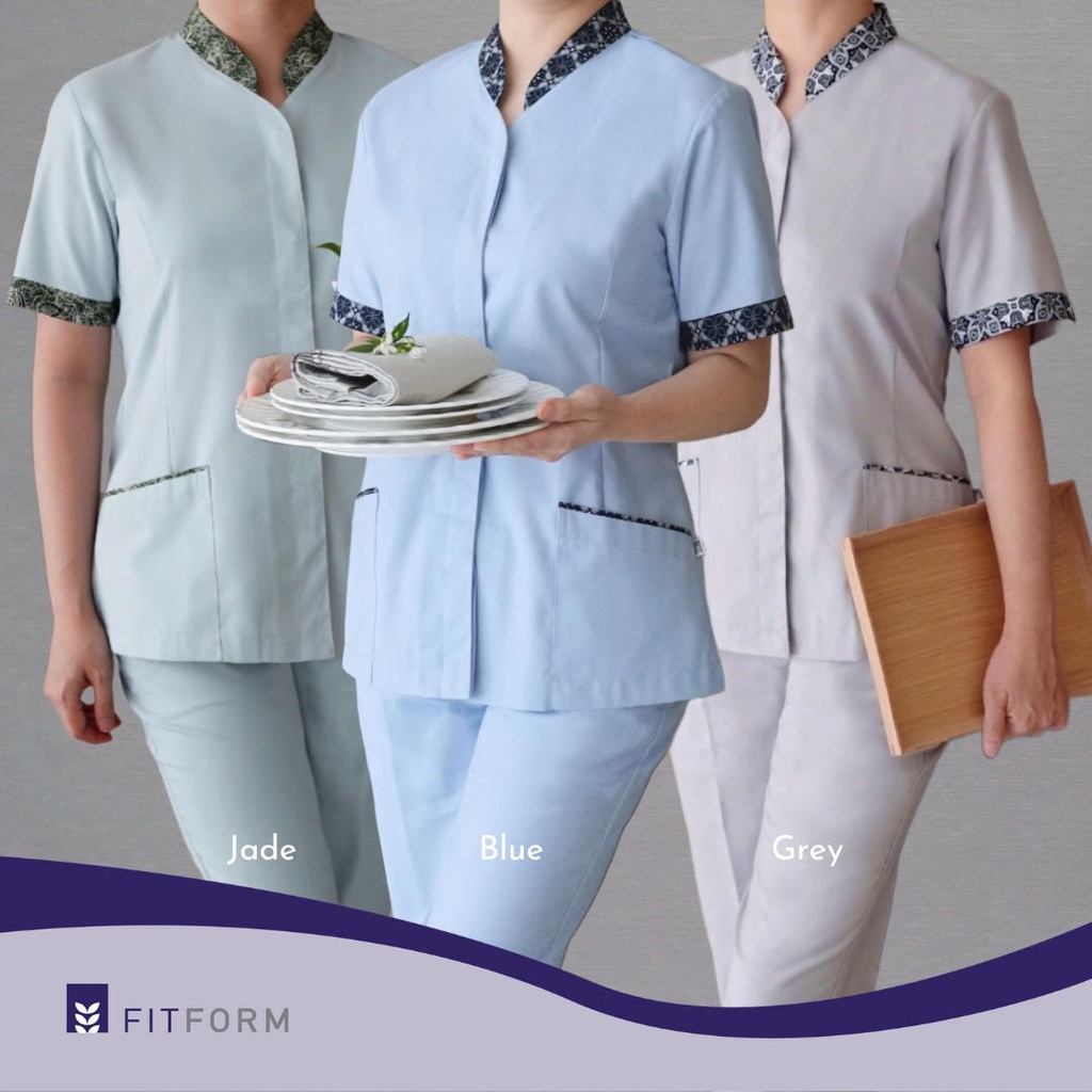 Jual Baju Suster / Seragam Suster FITFORM BATIK Mandarin (Celana ...