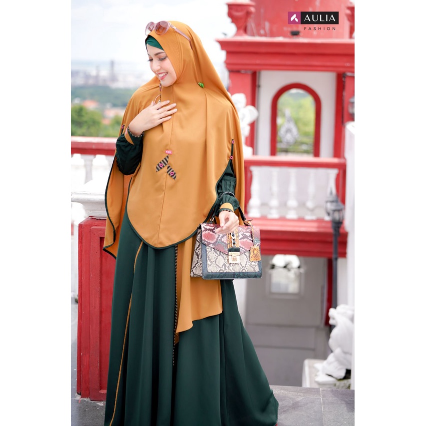Jual SETELAN GAMIS SYARI PREMIUM HAGIA SHOPIA EMERALD ORIGINAL AULIA ...