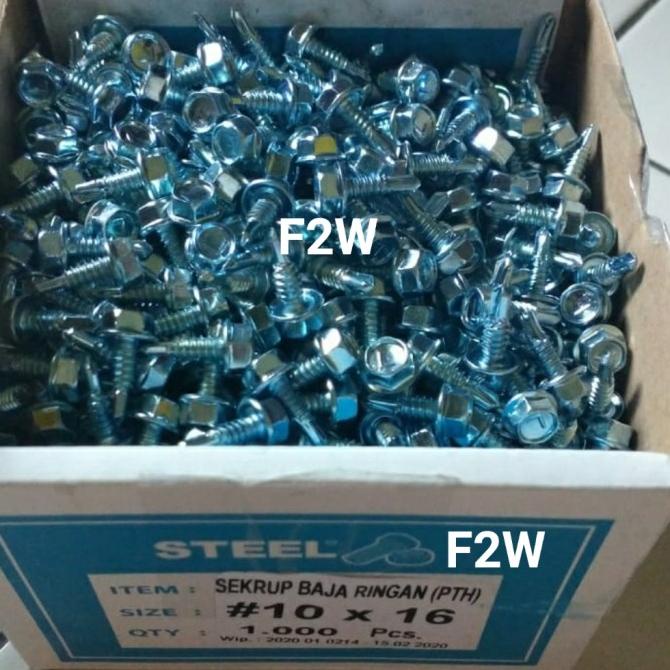 Jual SEKRUP BAJA RINGAN PUTIH 10X16 STEEL BAUT ROOFING BAJA RINGAN L ...