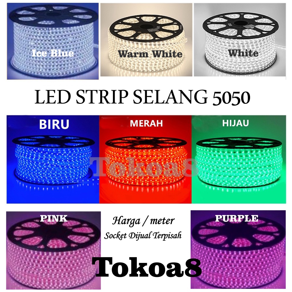 Jual Lampu LED Strip Selang / Harga 1 Roll 100 meter | Shopee Indonesia