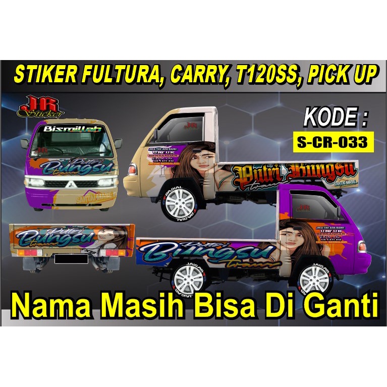 Jual Stiker decal MOBIL PICKUP cary futura T120SS stiker decal print ...