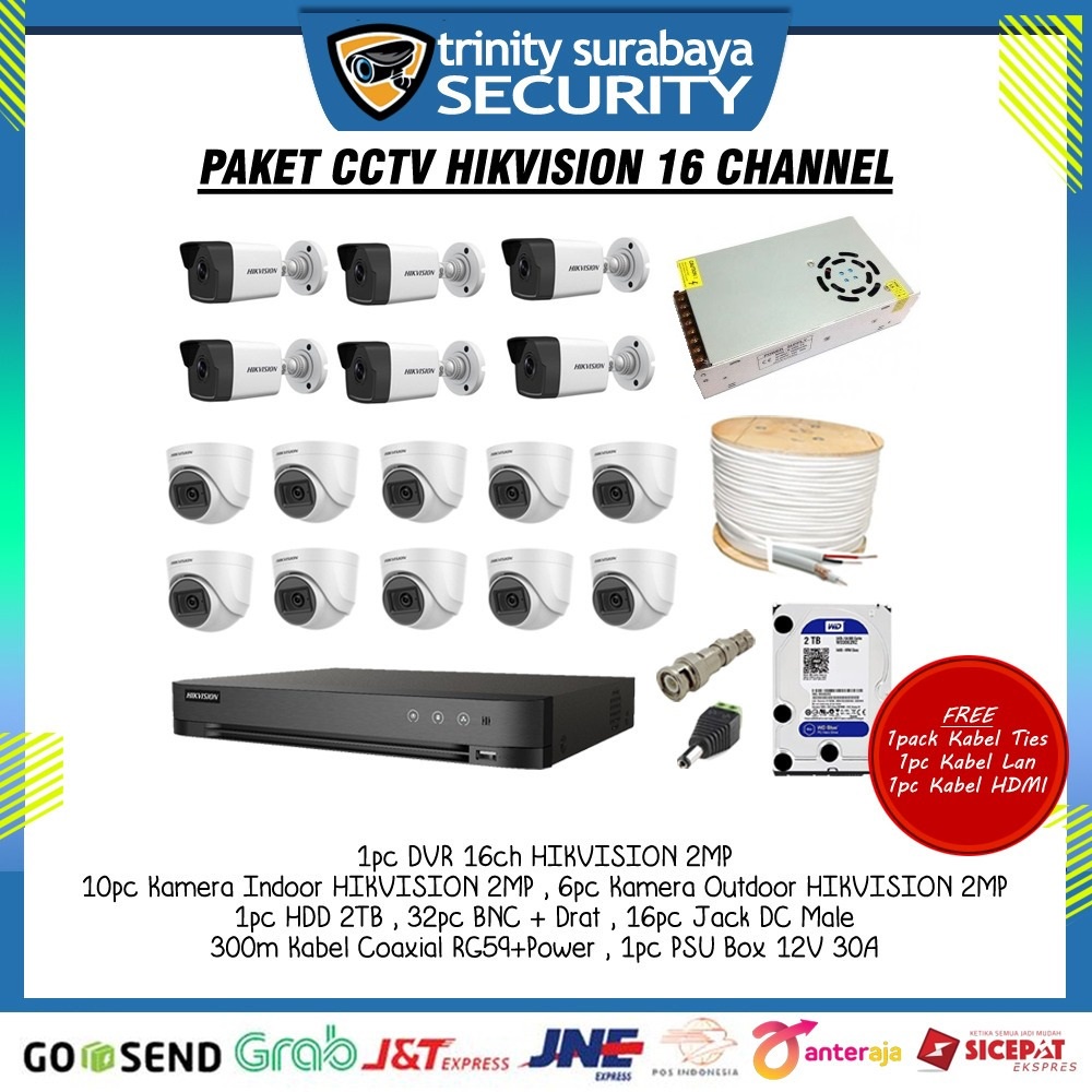 Jual Paket CCTV 16ch HIKVISION Trinity | Shopee Indonesia