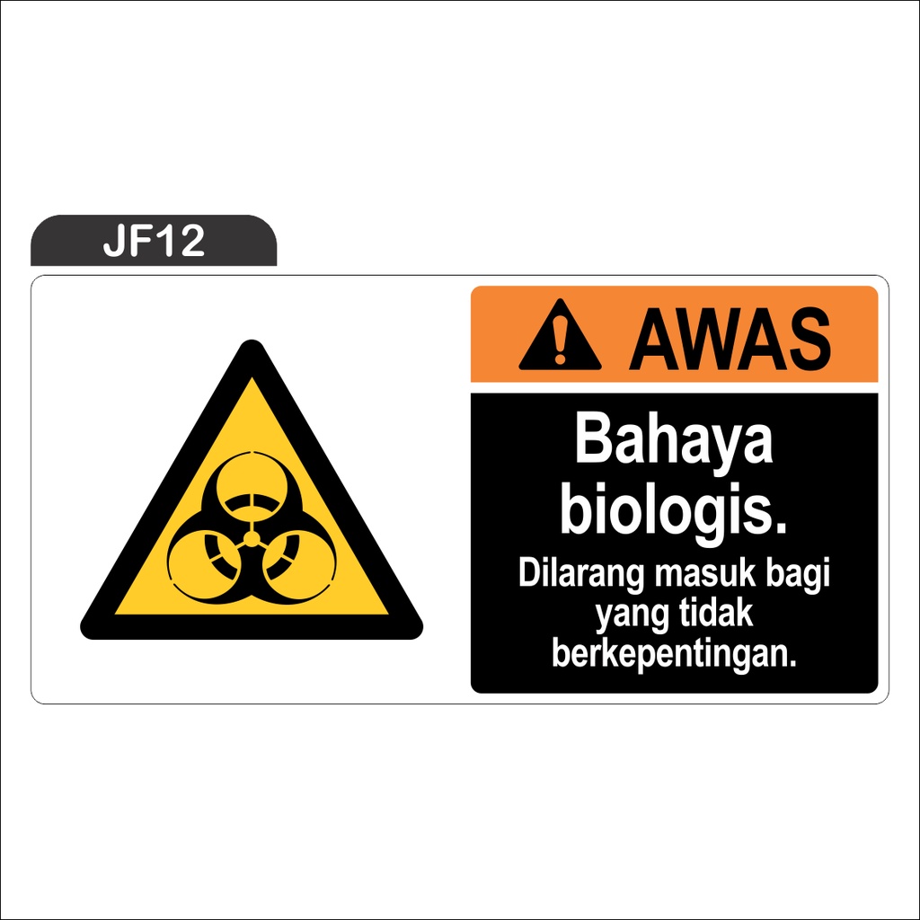 Jual RAMBU AWAS BAHAYA BIOLOGIS (STICKER ONLY) | Shopee Indonesia